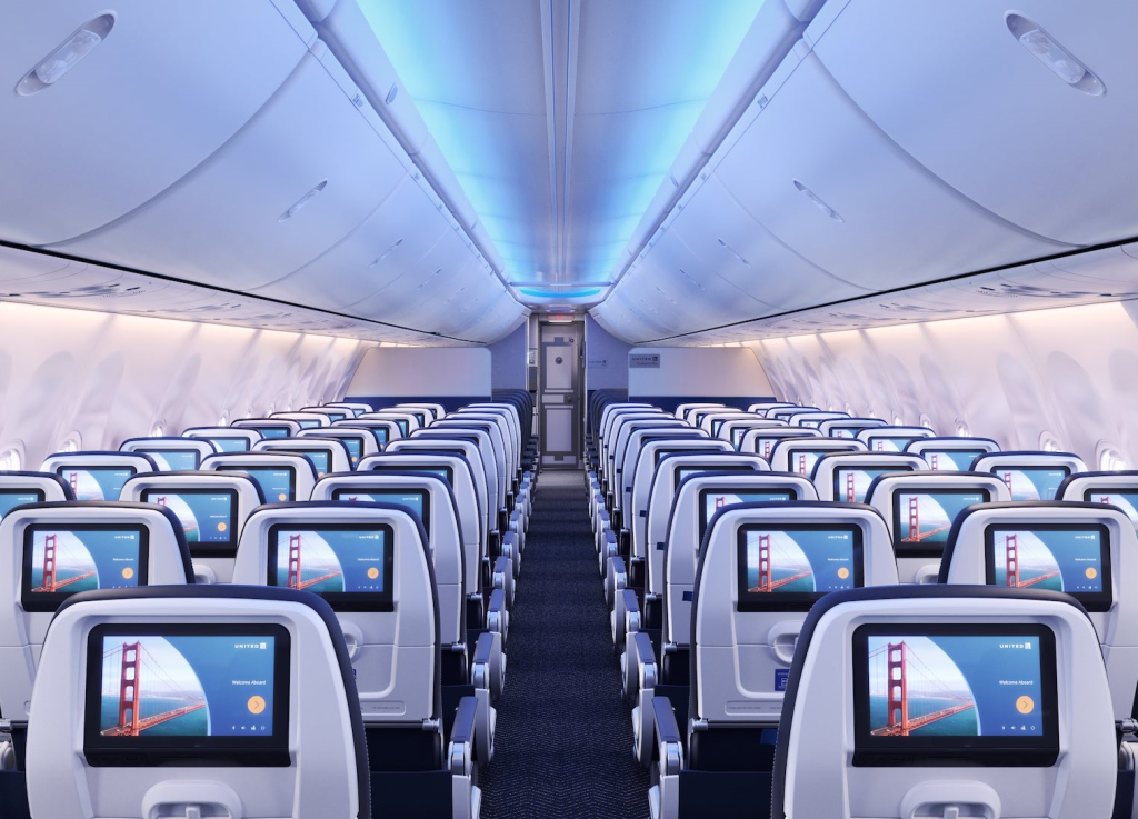 United Airlines Interior First United Boeing 787 10 Spotted In New